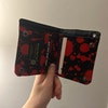 Vegan Chain Wallet Blood Splatter, Horror Wallet, Black Canvas, Goth ...