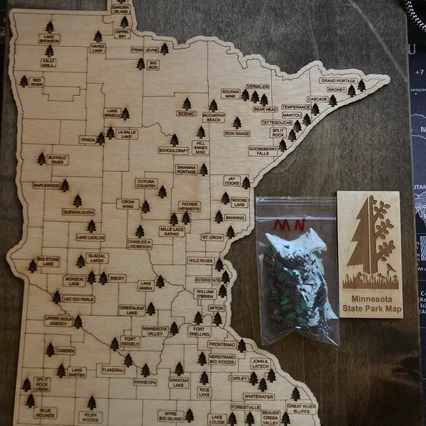 Customizable State Park Tracking Map - Etsy