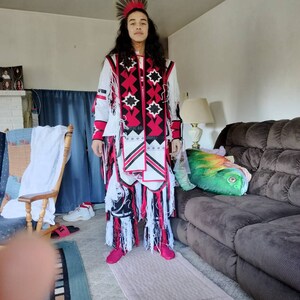 Painted Traditional Dress With Fringe Handmade Native American Art - Etsy