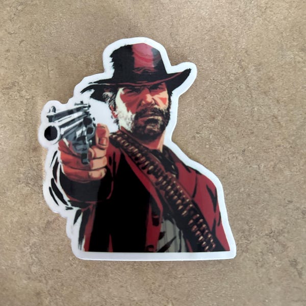 Arthur Morgan Sticker - Red Dead Redemption, Gaming Sticker for Laptops ...