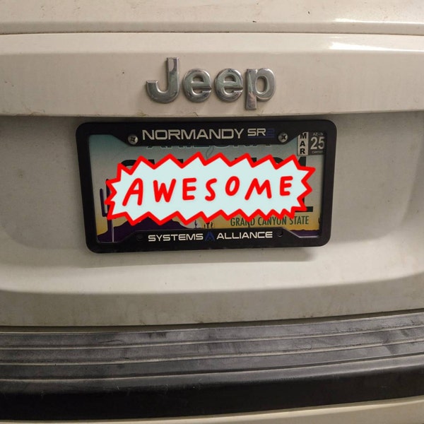 Black Mesa License Plate Frame, Gamer License Plate Holder, Game Car ...