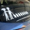 Figure Decals Family Vinyl Sticker Family of 6 on Board, Family Car ...