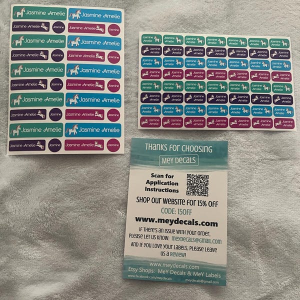 School Supply Labels Waterproof Labels for School Personalized Name ...