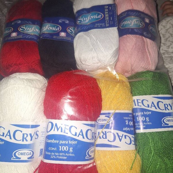 La Espiga No.6 - 100% Nylon. Omega. Crochet Thread for Crafts, Nylon ...