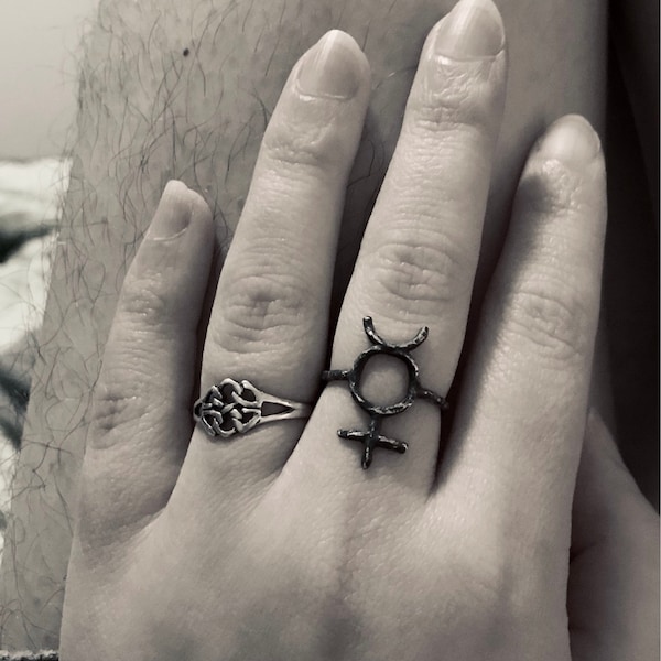 MERCURY Symbol - Mercury Ring - Planet Mercury Symbol - Alchemy Symbols ...