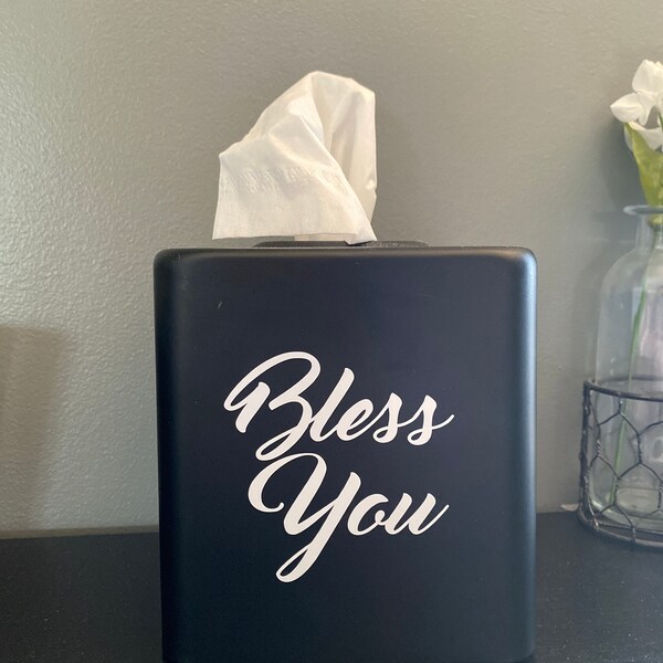 Bless You Decal. Permanent Vinyl Decal. Perfect for Mason Jar, Tissue ...
