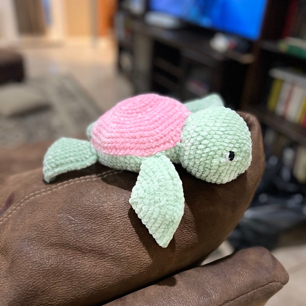 LARGE Crochet Turtle Pattern, Cute Toy, Crochet Turtle, Handmade Gift ...