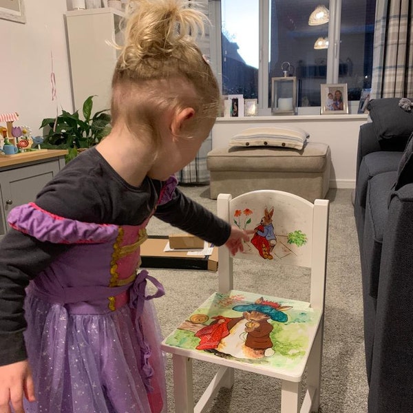Personalised Girl's Chair | Hand-painted Children’s Furniture ...