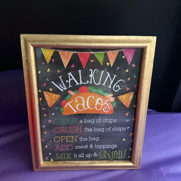 Printable WALKING TACOS Sign, Instant Download, 8x10, Digital PDF ...