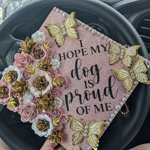 Custom Mexico Graduation Cap Topper Lo Logre Flag Floral Bling | Etsy