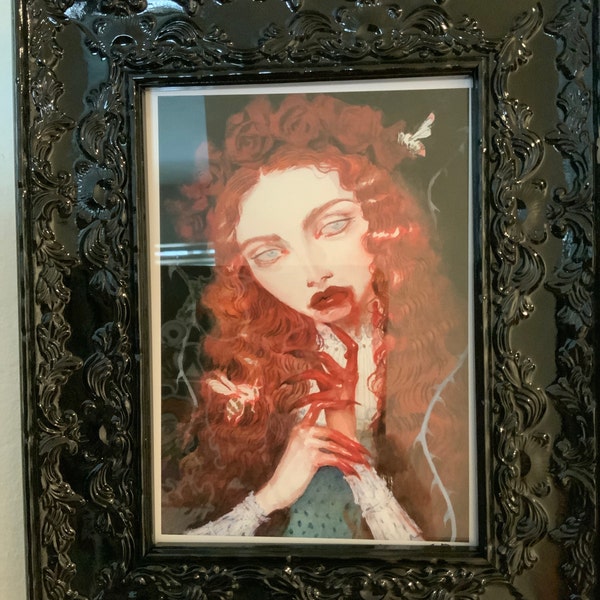 Renaissance, Ornate Obsidian Black Picture Frame, 1.75 Wide, 35 Common ...