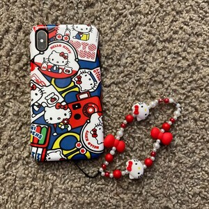 White Bow Tie Phone Charm Strap, Phone Lanyard, Phone Accessory, Pearl ...