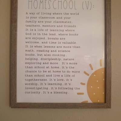 Homeschool Definition, Homeschool Quote, Room Decor, Homeschool Wall ...