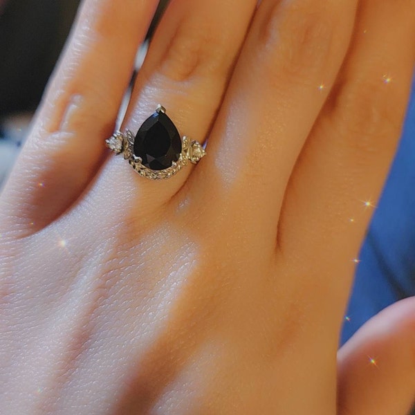 Round 5.00mm Natural Garnet Gemstone Ring, Denty Ring,floral Flower ...