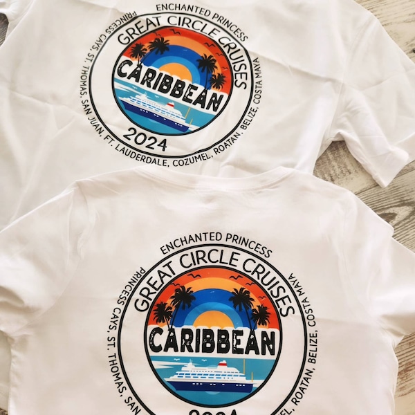 Custom Caribbean Cruise Shirt, Caribbean Cruise Tshirt, Front Back ...