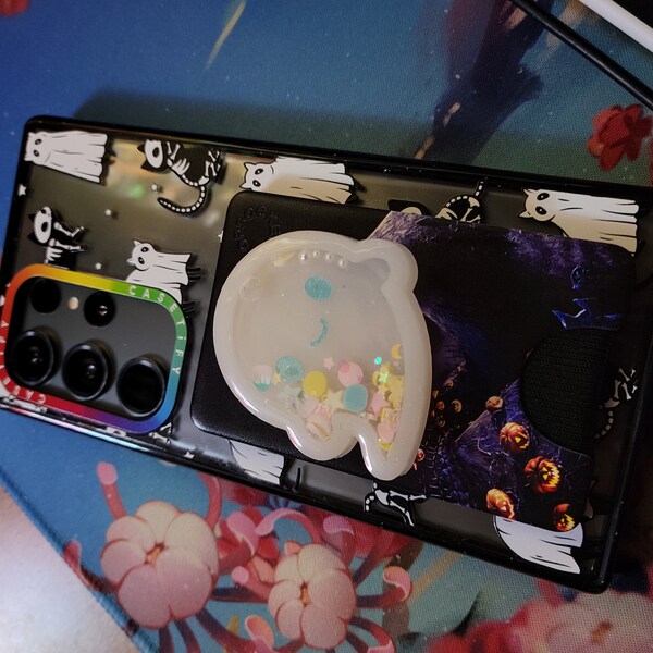 Glow in the Dark Ghost Shaker Popsocket™, Halloween Shaker Phone Grip ...