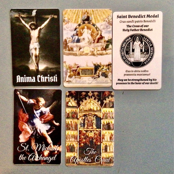 Latin Rosary Prayers Collection, 6 Prayer Cards: Pocket Prayerfulls ...