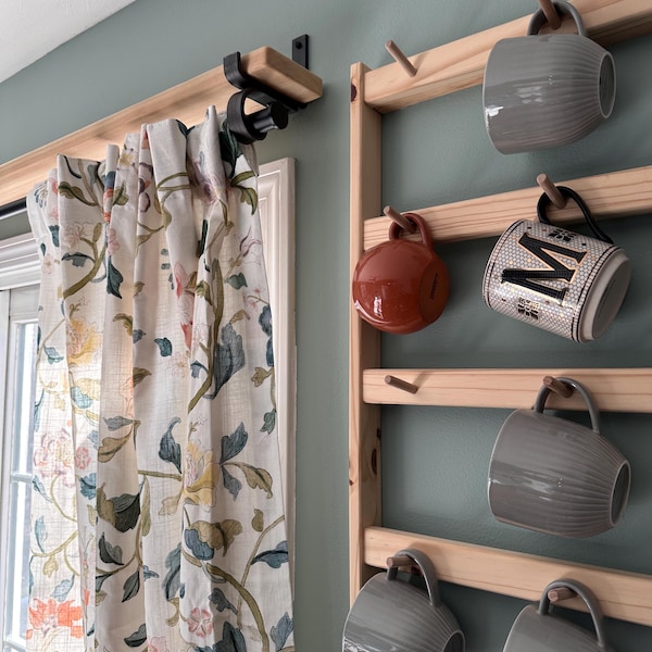 Shelf Bracket With Curtain Rod Holder, SOLD INDIVIDUALLY, Shelf and ...