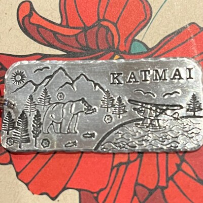 Katmai National Park Brown Bear Keychain, Brooks Falls Bear Key Ring ...