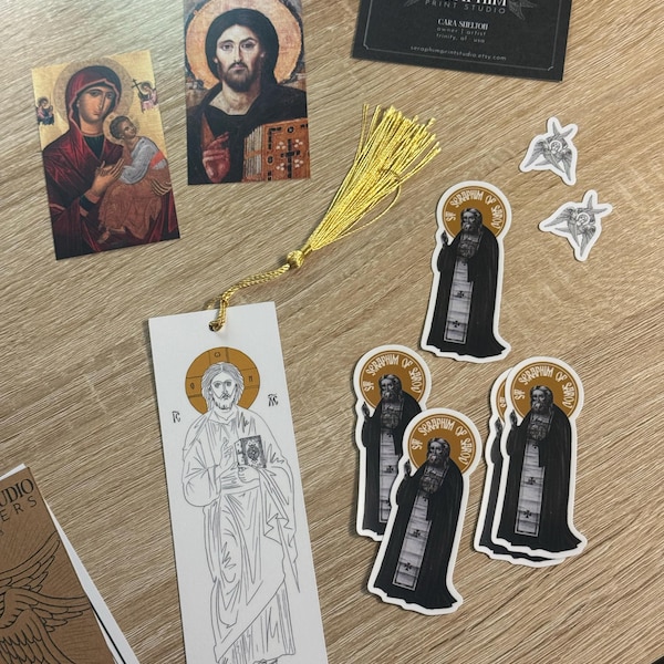 Theotokos of the Sign Illustrated Bookmark | Virgin Mary Icon | Gift ...