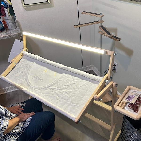 Illuminated Embroidery Stand, Floor Stand for Embroidery, Cross Stitch ...