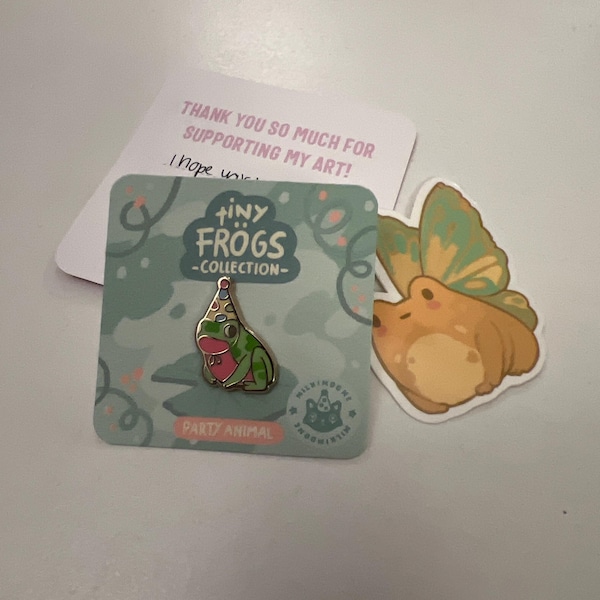Golden Frog Hard Enamel Pin/ Tiny Frogs Collection- Party Animal ...
