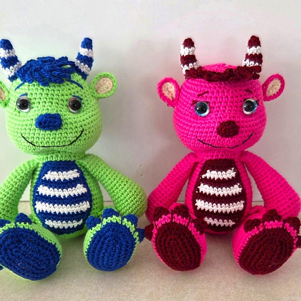 Monster Amigurumi Crochet Pattern, Cute Monster Crochet Pattern, Easy ...
