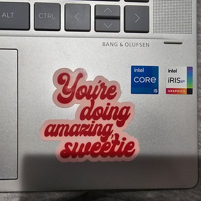 You're Doing Amazing, Sweetie Retro Waterproof Sticker - Etsy