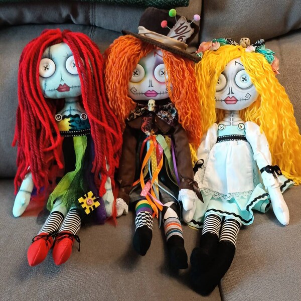 BILLIE OOAK Rag Doll 19 Inspired by BEETLEJUICE Movie by Tim Burton ...