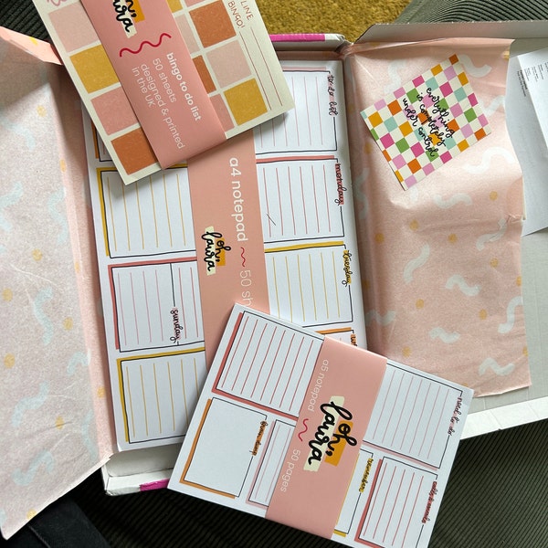 To Do List Bingo - Game Notepad - Square - Fun Organisation Tool - Etsy