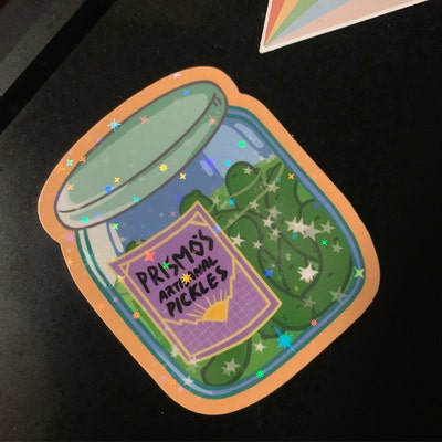 Prismo's Artisanal Pickles Glitter Sticker Sparkly, Holographic, Water ...
