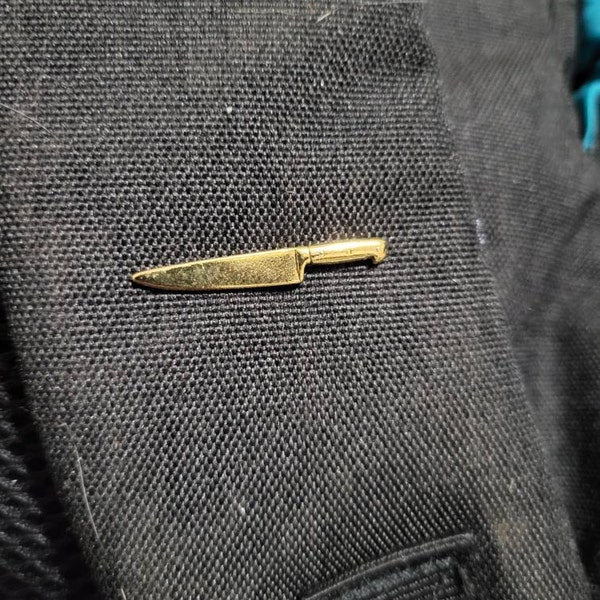 Gold Chef Knife Lapel Pin- CC195G- Kitchen and Culinary Pins and Gifts ...