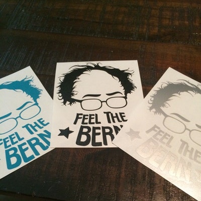 Feel the Bern Bernie Sanders Stickers Vinyl Stickers Bernie Donation ...