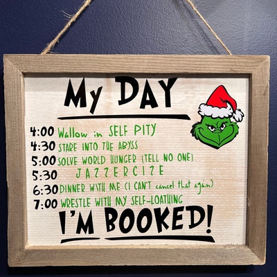 My Day Grinch Signwidth 10 Inches& Height 7 Inchesgrinch Wood Sign - Etsy