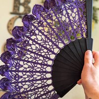 Crown of Petals Crochet Hand Fan Pattern - Hand Fan Crochet Pattern ...
