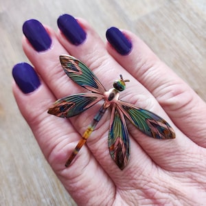 Dragonfly Pin Copper Dragonfly Pin Dragon Fly Jewelry Copper ...
