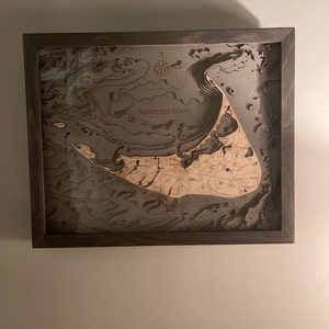 Puerto Rico Wood Carved Topographic Depth Chart / Map - Etsy
