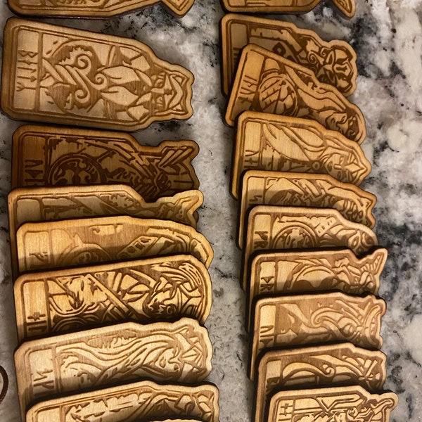 Laser Engraved Orlog Norse God Idols Set (20 Gods) - Etsy