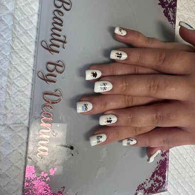 CHARACTER Nail Decals Silhouette Elvis I Love 1 Red Heart Nail Art Set ...