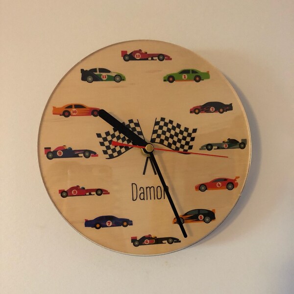 Modern Wall Clock / Masculine Clock / Personalised Present / Blue ...