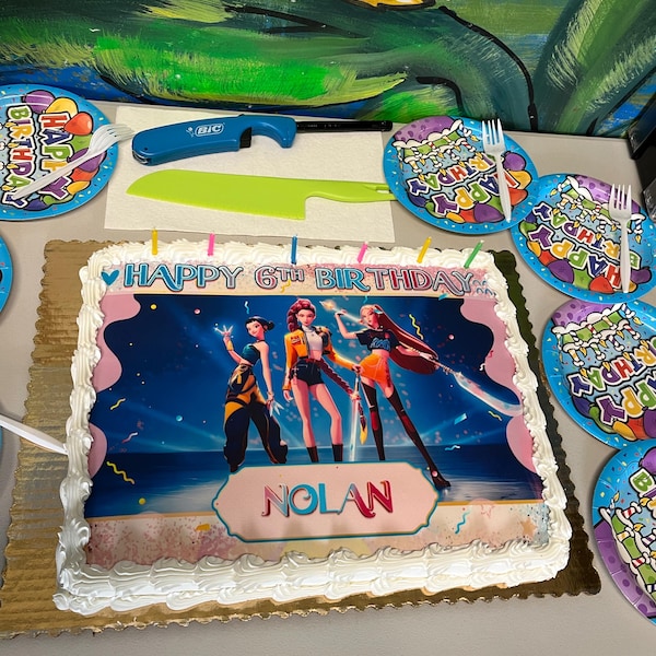 Kpop Girls & Boys Popular Edible Image Cake Topper Sheet Custom Icing ...