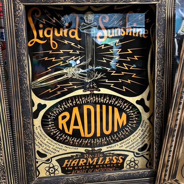 Liquid Sunshine Radium Poster Hand Illustrated and Designed by Madame ...