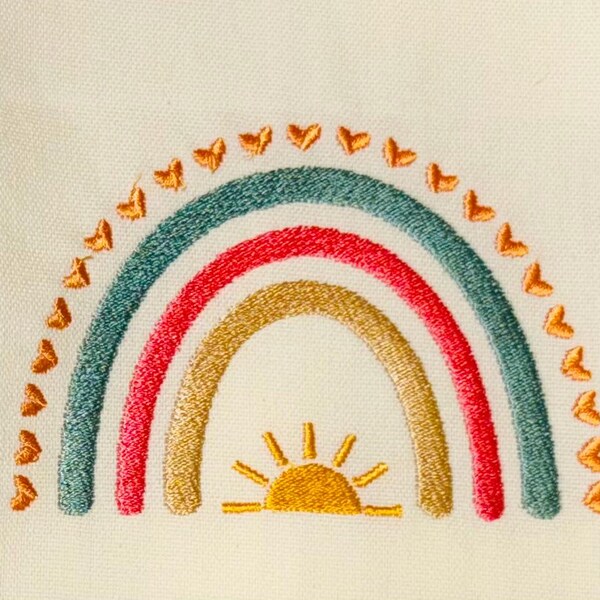 Sun Rising Machine Embroidery Design Pattern File, Sunrise Sunset Cute ...