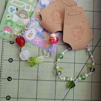 Anime Character Inspired Beaded Chain Charm Bracelet hand-made - Etsy ...