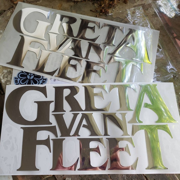 Greta Van Fleet Iron on Foil Metallic Vinyls. Apply Yourself. Customise ...