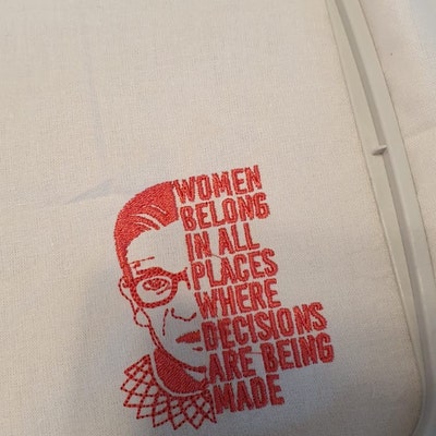 Ruth Bader Ginsburg Embroidery Design Nasty Woman Feminist Digital ...