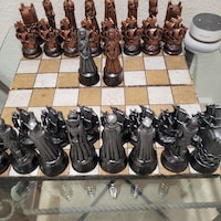 Large Gothic Horror Chess Set, Customisable Colours (pieces Only/no ...