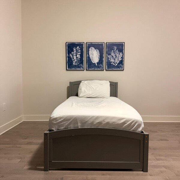 Framed Canvas Tryptic Wall Art Set, Abstract Forest Tree Art Prints ...