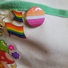 Lesbian Les With Orange Pride Flag Pin Round Circle Button ~ 1" Pin 1.5 ...