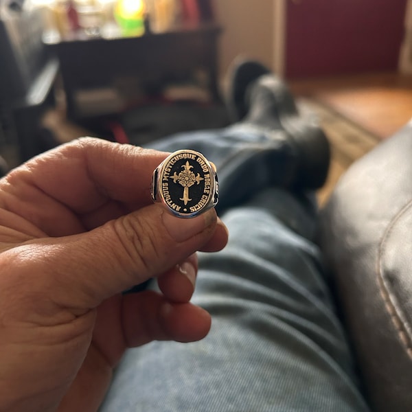 Custom Rousea Crucis Order Ring, Spiritual Symbol of Ancient Order Ring ...